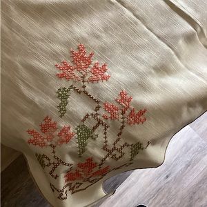 Dining | Table Cloth With Cross Stitch Pattern | Poshmark